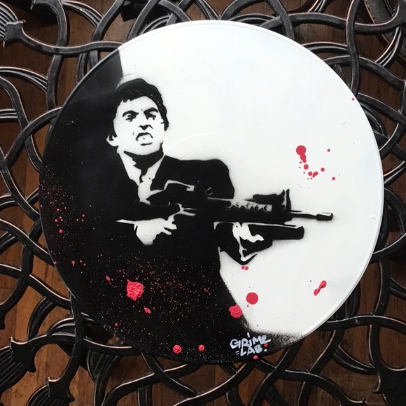 Art | Scarface Original Street Art Graffiti Painting On Vinyl Record ...